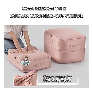 Ultra Space Saving Self Compression Organizer, Compression Storage Bags for Clothes, Quilt Compression Bags for Storage, Storage bags with Zipper, Duvet Storage Bag Large Capacity Organizer Bag