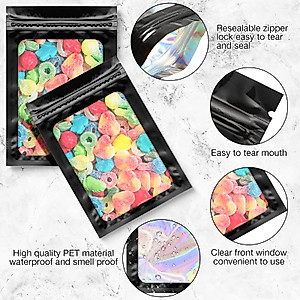 200 Piece Reliable Foil Bags Resealable Foil Zipper Lock Bags with Clear Window Black Foil Packaging Pouch for Food Storage Sample Beans Supplies (3 x 4.7 Inch)