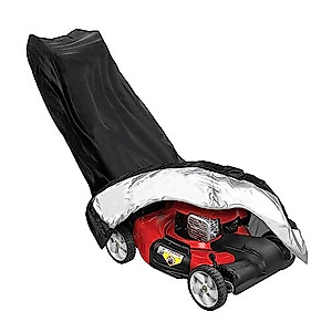Lawn Mower Cover Outdoors Waterproof Push Lawnmower Cover Dust UV Protection Universal Oxford Covers with Drawstring Storage Bag 76" x 25" x 44"