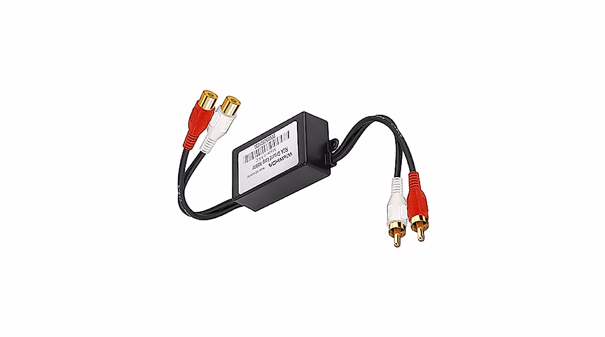 RCA Noise Filter Hum Eliminator (No Reduce Bass) Ground Loop Isolator ...