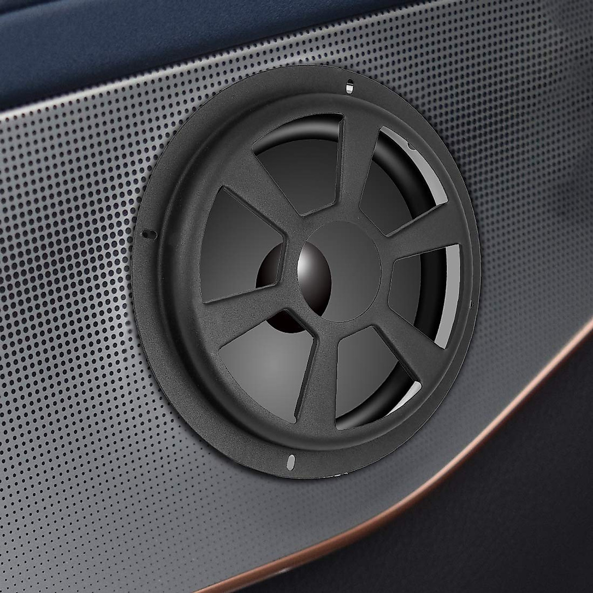 X AUTOHAUX Universal 8 Inch Black Car Audio Speaker Hollow Mesh Subwoofer Grill Cover Protector 2 Pcs