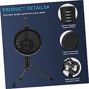 Vaguelly 2 Sets Computer Microphone Podcast Studio Microphone Laptop Stand for Desk Live Broadcast Mic Usb Recording Mic Condenser Microphone Recording Microphone Trumpet Capacitance Metal