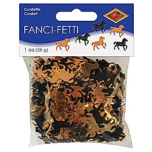 Fanci-Fetti Horses (black & copper) Party Accessory (1 count) (1 Oz/Pkg)