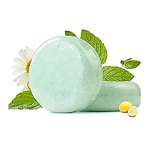 ONIYEA Natural Handmade Shampoo Bar Soap, Make Hair Soft And Glossy, Nourish Scalp, Replenish Hair Moisture, 100% Organic Plant Extract Hair Wash, Women Men, Eco-friendly 1.92 Oz Each Set of 2 (Peppermint)