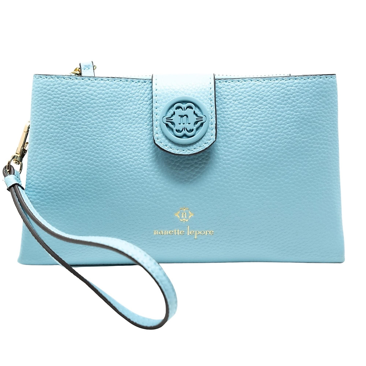 Nanette Lepore Triple Convertible Wallet on a String Ice Blue One Size