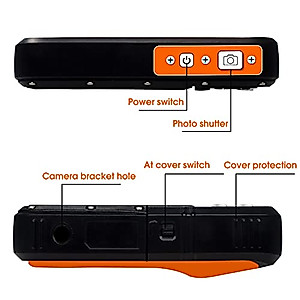 HOVTOIL Waterproof Camera Underwater Cameras for Snorkeling Support TF Card 16FT 8X Digital Zoom Waterproof Digital Camera Large Screen Optical Zoom Camera Black