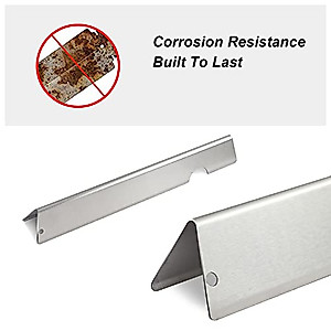 Zemibi Grill Flavorizer Bars Replacement for Weber 66030, 66033, Weber Genesis II LX 400 Series Gas Grill, Weber Genesis II SE-410 Grill Parts and Genesis II E-410 LP, 7 PC Stainless Steel Heat Plate