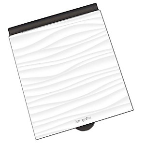 ECR4Kids MessageStor Dry-Erase Glass Board Memo Station, Desk Organizer, Waves