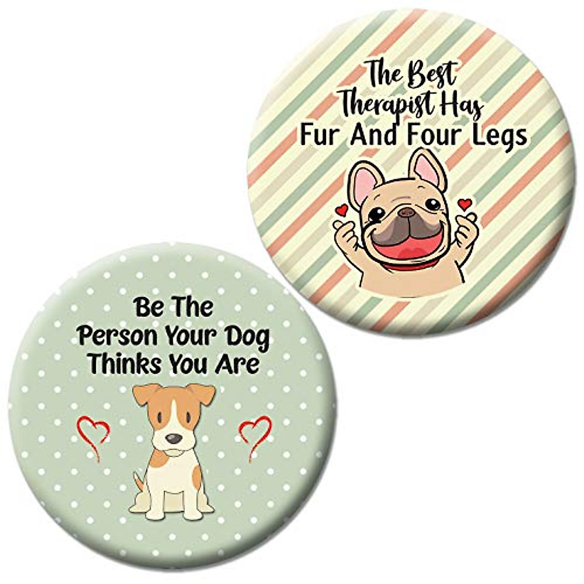 Creanoso Fun Pet Owner Pinback Button Badges - Stocking Stuffers Premium Quality Gift Ideas for Children, Teens, & Adults - Corporate Giveaways & Party Favors