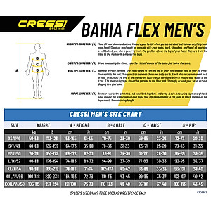 Cressi Bahia Flex 2.5mm Man, Black/Silver, L