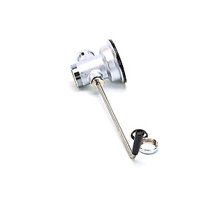 T&S Brass, B-3952, 3-1/2" Waste Drain Valve with Twist Handle and 2" NPT Male x 1-1/2" NPT Female Outlet Connection, Stainless Steel