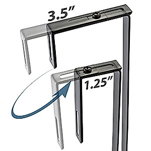 Officemate Universal Partition Hanger Set, Adjusted to fit panels with 1 1/4 inch to 3 1/2 inch thickness, Metal Black (21460)
