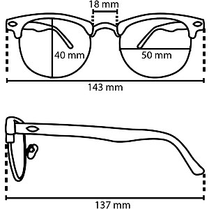 Goson Vintage-Inspired Horn Rimmed Eyeglasses Stylish, UV400 Protection, Perfect for Retro Vintage Fashion, Parties, Outings