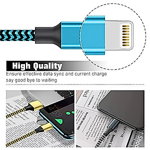 [Apple MFi Certified] iPhone Charger 3 Pack 6FT USB Lightning Cable Fast Charging Nylon Braided iPhone Charger Cord Compatible with iPhone 14/13/12/11 Pro Max/XS MAX/XR/XS/X/8/7/Plus/6S/6/SE/5S/iPad