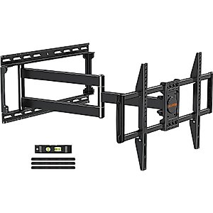 ELIVED Long Extension TV Mount for Most 37-75 Inch TV, Full Motion Wall Bracket with 29.5 inch Long Arm Articulating TV Wall Mount, Max VESA 600x400mm, Holds up to 88lbs, fits Wood Studs 12"-24".