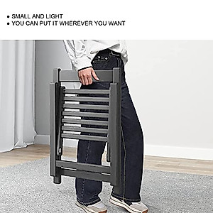 FUNROLUX Folding Dining Chair 2 Pack Grey Wooden Foldable Chairs Suitable for Event Party Garden Kitchen Table Chair 268LB Weight Capacity (Grey)