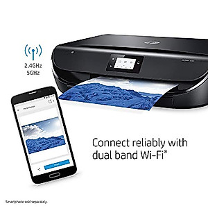 HP Envy 5055 Wireless All-in-One Photo Color Printer, HP Instant Ink & Amazon Dash Replenishment Ready (M2U85A) (Renewed)