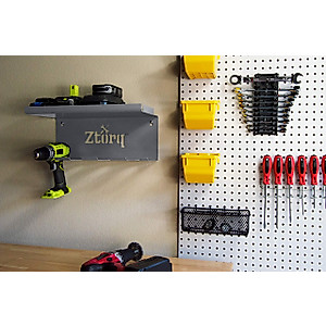 Ztorq Cordless Drill Tool Organizer - Drill holder storage wall mount shelf rack and charging station to optimize garage organization and power tool storage