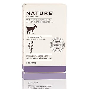 Nature By Canus Bar Soap, Lavender Oil, 5 Oz, With Fresh Canadian Goat Milk, Vitamin A, B3, Potassium, Zinc, and Selenium
