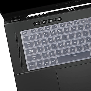 Keyboard Cover for ASUS ROG Zephyrus G14 G15 GA402 G402RJ GA503 GA503QR/QS/QM, ROG Zephyrus M16 GU603HM, 15.6" ASUS TUF Dash 15/F15 TUF516PE FX516PM FX516PR, ROG Flow X13 GV301QH (Clear)