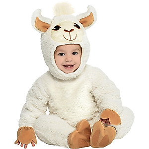 amscan Lovable Llama, White, 6-12 Months