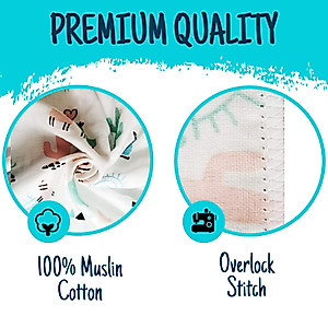 Omilion Baby Swaddle Blanket and Washcloths Set,12 Pieces Muslin Cotton Baby Swaddle Wrap and Wash Cloths Unisex for Boys and Girls, 4 Pack for 40 x 40 Inches and 8 Pack for 8 x 10 Inches