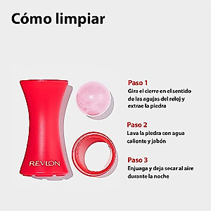 Revlon Skin Reviving Roller with Rose Quartz for All-Day Facial Reviving & Brightening, Compact & Reusable, Gentle on Skin, 1 count