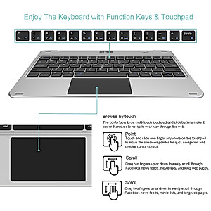 Arteck iPad Air 2024 11-inch/Air 10.9-inch/Pro 2022 Keyboard Case with Trackpad, Bluetooth Keyboard with Folio Full Protection Case and Touchpad for Apple iPad Air 2024 11inch with Swivel Rotating