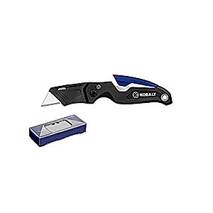 Kobalt Speed Release Folding Lock-Back Utility Knife with 10 Blades
