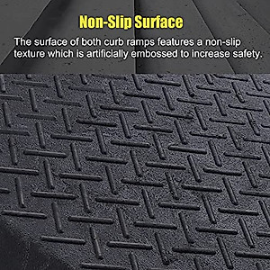 Threshold Ramp, Barrier-Free Transition Rubber Ramp for Door Threshold Wheelchairs Driveway, Indoor Outdoor Garden Steps Auxiliary Curb Ramps, 5 6 7 8 9 10 11 12 13 14 15cm Tall (Size : 5cm/1.9in)