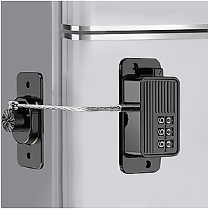 Refrigerator Fridge Freezer Door Lock with Password, Child Proof Refrigerator Door Lock for Kitchen Refrigerator, Cabinets and Drawers, Closets, Windows, Doors-No Tools Need or Drill