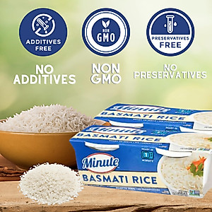 Microwavable Basmati Rice Bundle. Includes Two-8.8 Oz Packages of Minute Microwavable Basmati Rice! Total of 4 Cups of Instant Cooked Rice! Comes With a BELLATAVO Fridge Magnet!