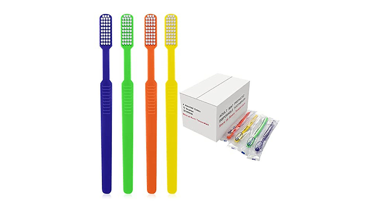 Pre-Pasted Mint Toothbrushes Bulk - Hygienic & Travel-Ready