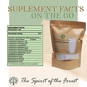 Milk Kefir Powder Ready To Use No Maintenance - Live Active Probiotic Cultures - Non GMO Gluten Free - Health Starter - Leche de Bulgaros en Polvo (Large Pack 10 Oz)