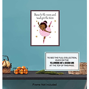 Black Wall Art for African American Girl Black Girl Gifts African American Girl Gifts - African American Wall Art - Afro Wall Art - Ballerina Wall Decor - African American Little Girls Room Decor 8x10