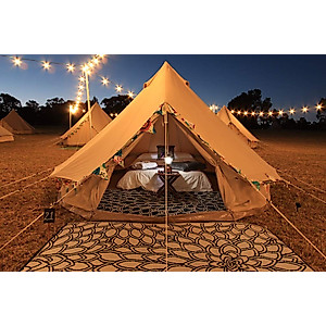 Comfortable Outdoor Cotton Canvas Big Family Camping Bell Tent (Diameter 5M)
