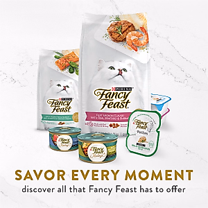 Purina Fancy Feast Appetizers Lickable Grain Free Cat Food Topper White Meat Chicken and Shredded Beef Appetizer - (Pack of 10) 1.1 oz. Trays