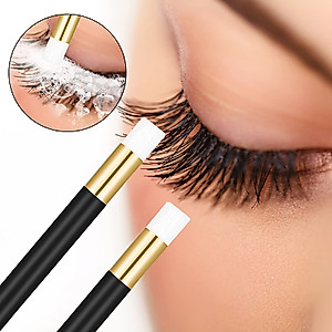 Dpolla 30 Pieces Lash Shampoo Brush for Nose Pore,Peel Off Blackhead Brush Remover Tool,Facial Cleansing Brushes,Eyelash Extensions Cleansing Brush Washing Brush(Black,5.5 inch)