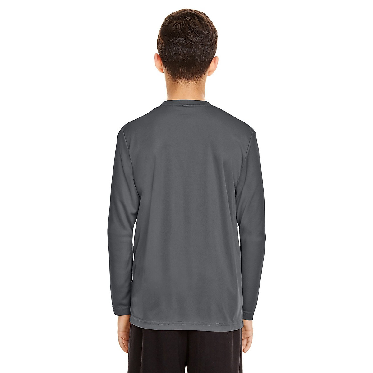 Team 365 Youth Zone Performance Long-Sleeve T-Shirt S SPORT GRAPHITE