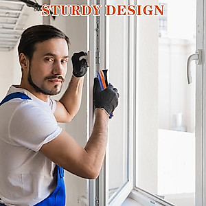 Jeffdad 9 Pieces Plastic Scraper Tool, Multi-Purpose Carbon Fiber Plastic Scraper Non-Scratch Kitchen Scraper Cleaning Pen for Tight Spaces, Kitchen, Crevices, Food, Paint(Black+Orange+Blue)