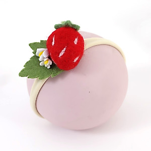 Agkvw Strawberry Hairband - Felt Strawberry Headband for Baby Girls, 1st Birthday Decorations, Baby Headband for New Born Shooting
