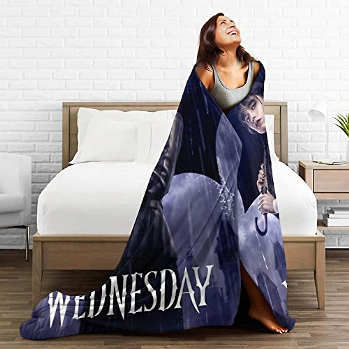 Wednesdays Movie Blanket Ultra-Soft Fleece Throw Blanket 3D Fashion Print Bed Blanket for Couch Sofa Warm Bed Throw Blanket 50"x40"
