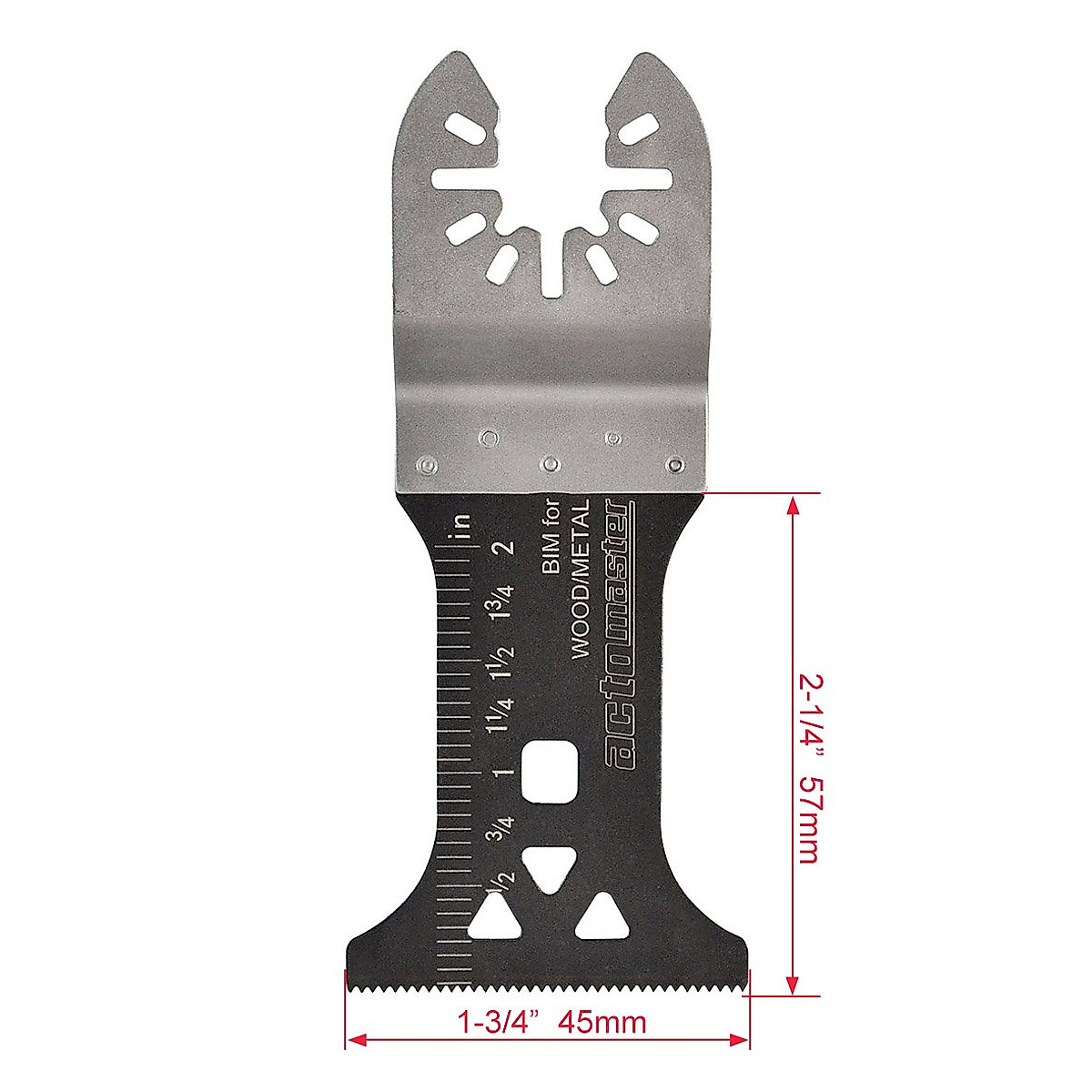 ACTOMASTER 1-3/4" Bi-Metal Oscillating Saw Blade for Oscillating Tool Multitool, Pack of 8