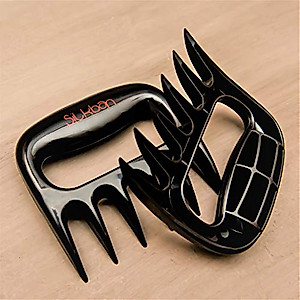 SILKBON Meat Claws, Best Pulled Pork Shredder, Meat Shredder Claws, Bear Claws Paws BBQ Smoker Shredding Non-Slip Curved Claw Handles for Lifting, Serving Grilling Chicken, Turkey Meat Tenderizer
