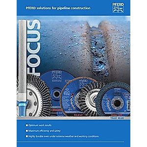 PFERD 67192 Polifan STEELOX Curve Radial Type Flap Disc, Zirconia Alumina, 4-1/2" Diameter, 7/8" Arbor Hole, 13300 rpm, 40 Grit