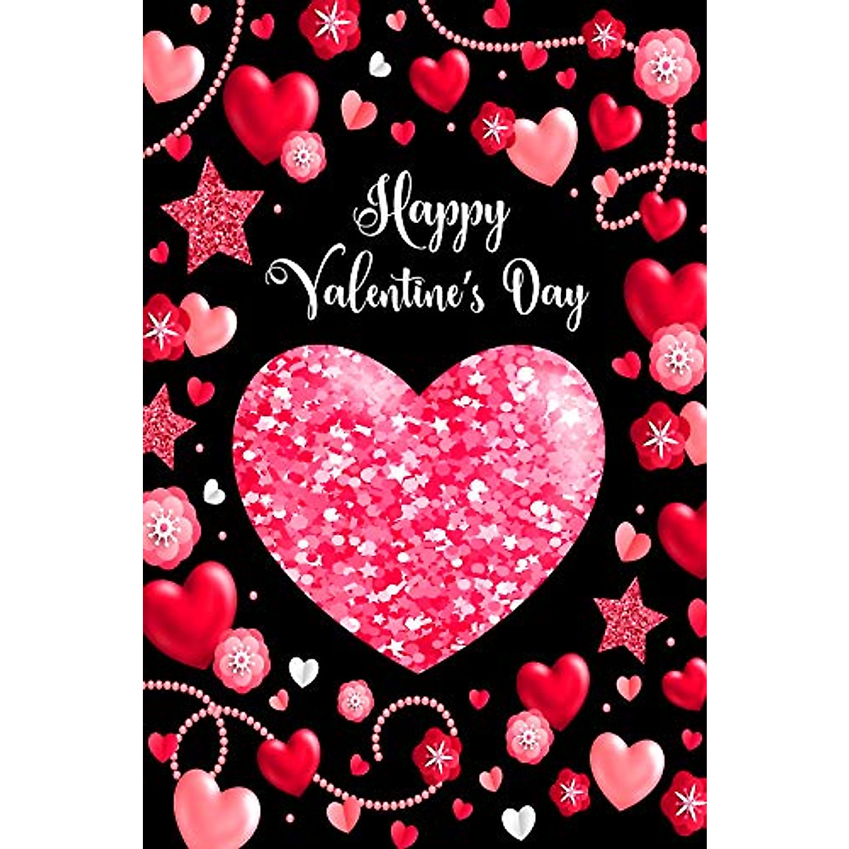 Texupday Happy Valentine's Day Love Heart Decoration Double Sided Garden Flag Outdoor Yard Flag 12" x 18"