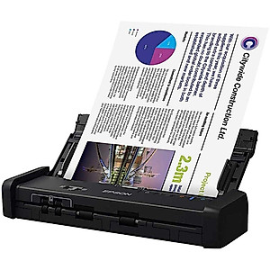 Epson DS-320 Mobile Scanner with ADF: 25ppm, TWAIN & ISIS Drivers, 3-Year Warranty