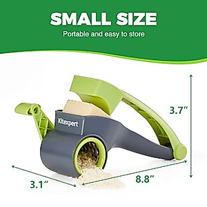 KITEXPERT Cheese Grater with Handle, Parmesan Cheese Grater, Handheld Rotary Cheese Grater, Olive Garden Cheese Grater with 2 Stainless Steel Drums for Hard Cheese, Chocolate, Nuts, vegetables