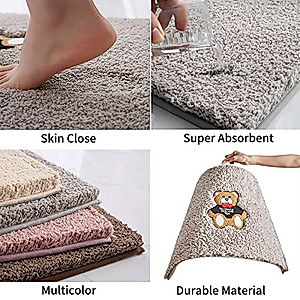 Vodiver Pink Bathroom Rugs Mat, Pink Bath Mat for Bathroom Non Slip, Ultra Soft Washable Cute and Super Absorbent Bath Rugs for Tub, Shower (20x32, Pink)