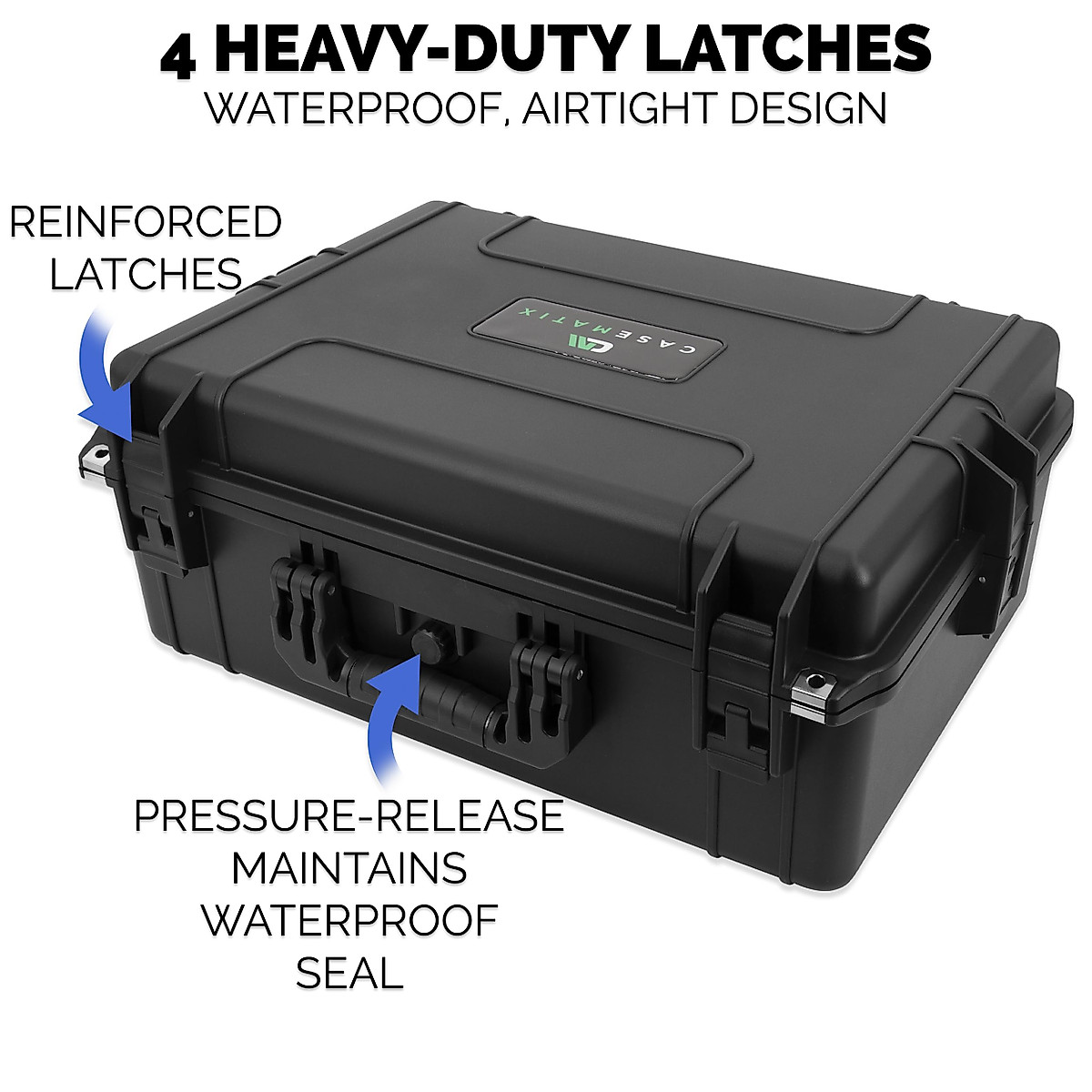 CASEMATIX Hard Shell Travel Case Pro Edition Compatible with Xbox Series X Console, Controllers, Headset and Other Accessories - IPX7 Waterproof, Crushproof Carrying Case with Customized Foam Interior